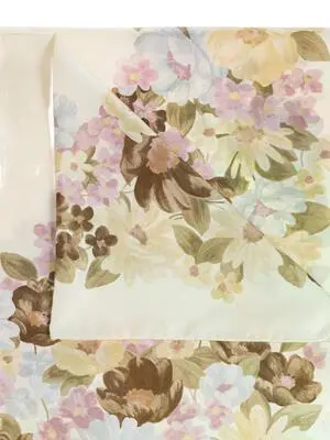 Versace Floral Silk Scarf - Neutrals