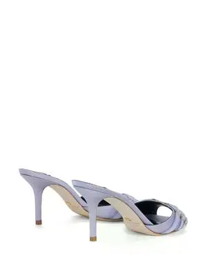 Elisabetta Franchi Leather Mules With Straps