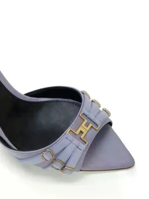 Elisabetta Franchi Leather Mules With Straps