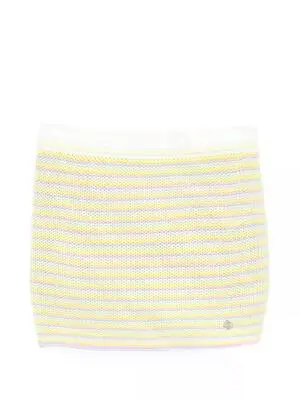 Casablanca Striped Mini Skirt - Yellow