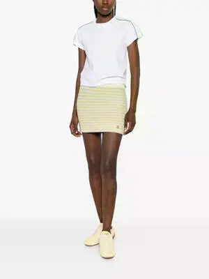 Casablanca Striped Mini Skirt - Yellow
