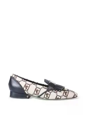 Alberta Ferretti Logo-pattern Round Toe Pumps