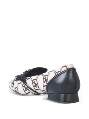 Alberta Ferretti Logo-pattern Round Toe Pumps