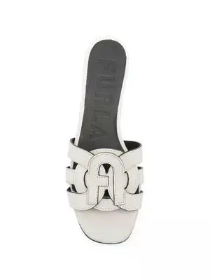 Furla Leather Logo Sandals