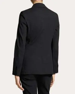 Theory Linen-blend Blazer - Black
