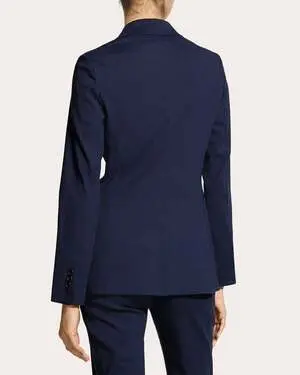 Theory Linen-blend Blazer - Blue