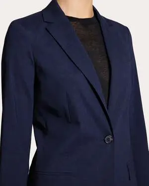 Theory Linen-blend Blazer - Blue