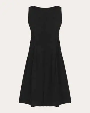 Theory Washed Twill Boatneck Parachute Midi Dress