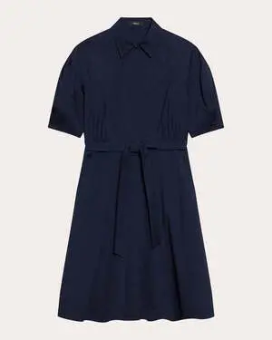 Theory Good Linen Belted Shirt Dress