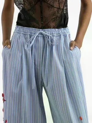 Dolce & Gabbana Poplin Trousers With Embroidery