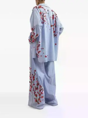 Dolce & Gabbana Poplin Shirt With Cherry Tree Embroidery