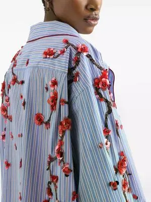 Dolce & Gabbana Poplin Shirt With Cherry Tree Embroidery