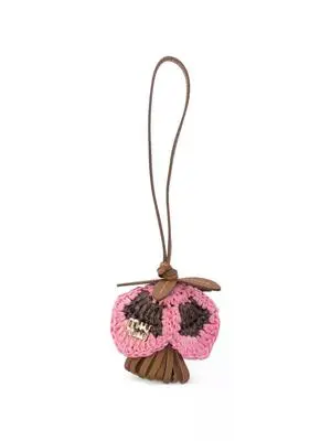 Miu Miu Leather And Raffia-effect Yarn Trick - Brown