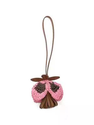Miu Miu Leather And Raffia-effect Yarn Trick - Brown