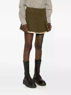 R13 Pleated Mini Skirt