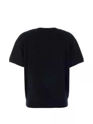 Miu Miu Logo-intarsia Raglan-sleeve Sweater