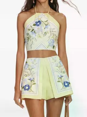 SELF-PORTRAIT Ruffled Halterneck Top