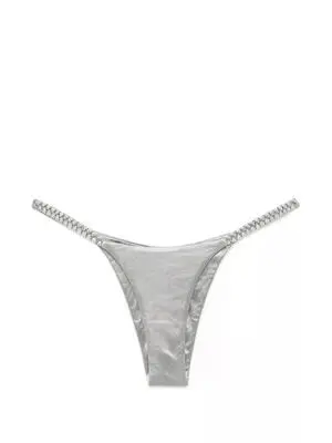 ISA BOULDER High Weave Bikini Bottom - Silver