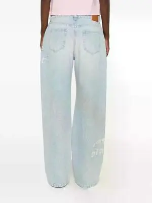Casablanca Ripped Letter Jeans