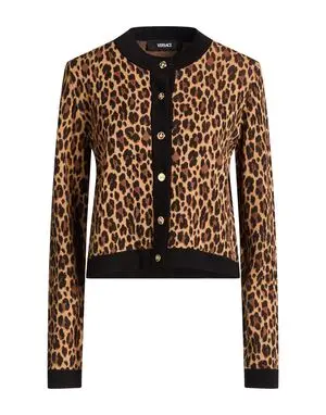 Versace Cardigan In Leopard Print