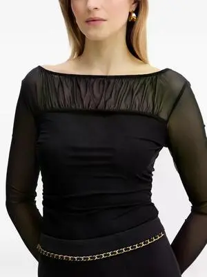 Guess Kadelyn Gathered-detail Long-sleeve Top