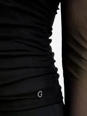 Guess Kadelyn Gathered-detail Long-sleeve Top