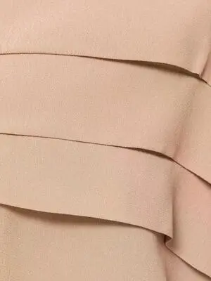 NISSA Pleat-detail Chiffon Top - Neutrals