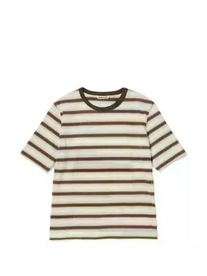 Auralee Striped Pattern T-shirt