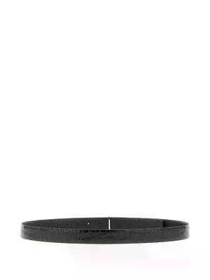 TOM FORD T-buckle Crocodile-effect Belt - Black