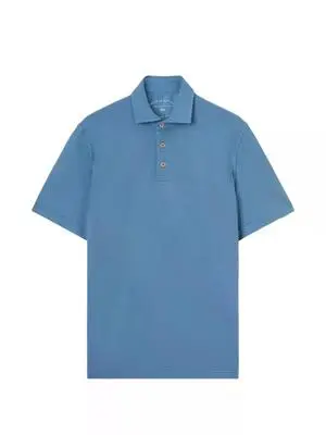 Fedeli Buttoned Polo Shirt - Blue