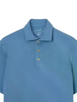 Fedeli Buttoned Polo Shirt - Blue