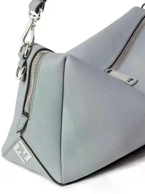Fendi Leather Messenger Bag - Grey