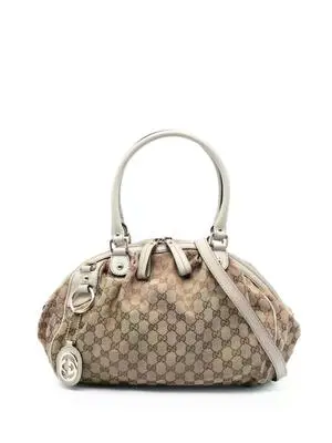 Gucci Gg Canvas Sukey Satchel - Neutrals
