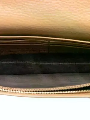 Gucci Pebbled Calfskin Soho Wallet On Chain Crossbody Bag - Neutrals