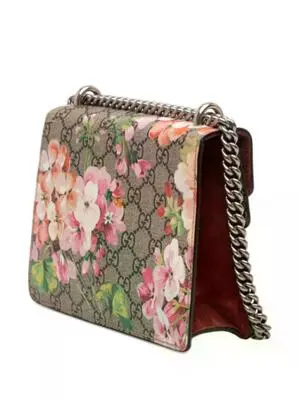 Gucci Gg Supreme Blooms Dionysus Crossbody Bag - Neutrals