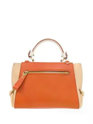 FERRAGAMO Small Tricolor Leather Gancini Sofia Satchel
