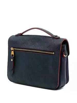 LOUIS VUITTON Monogram Empreinte Pochette Metis Satchel - Blue