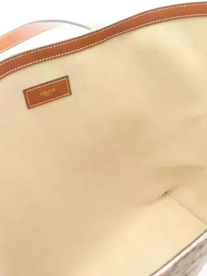 Celine 2023 Triomphe Coated Canvas Museum Tall Shopper Tote Bag