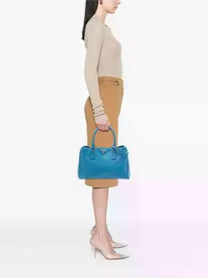 Prada Medium Saffiano Lux Galleria Satchel - Blue
