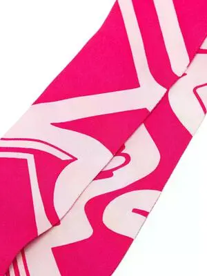 Hermès 20th Century Les Coupes Tattoo Twilly Silk Scarf Scarves - Pink