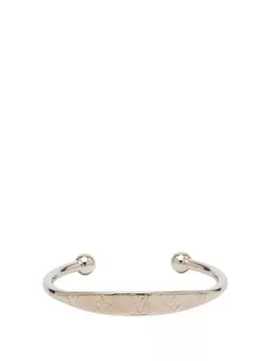 LOUIS VUITTON 2019 Monogram Jonc Cuff Bracelet - Silver