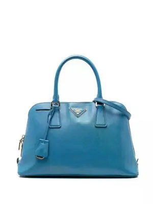 Prada Medium Saffiano Lux Promenade Satchel - Blue