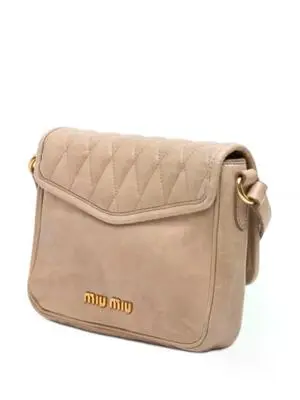 Miu Miu 2010-2016 Quilted Leather Crossbody Bag - Neutrals