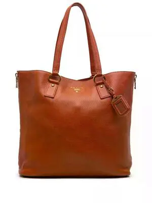 Prada Vittelo Daino Side Zip Shopper Tote Bag