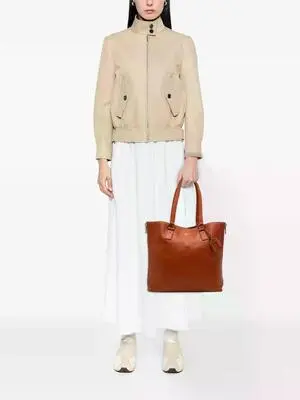 Prada Vittelo Daino Side Zip Shopper Tote Bag