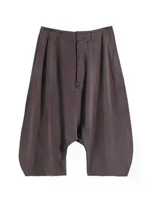 LEMAIRE Pleated Bermuda Shorts - Brown