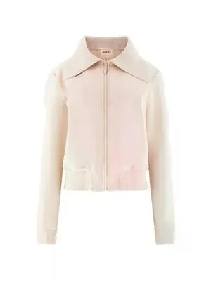 Guess Ribbed Collar Zip Sweater - Neutrals
