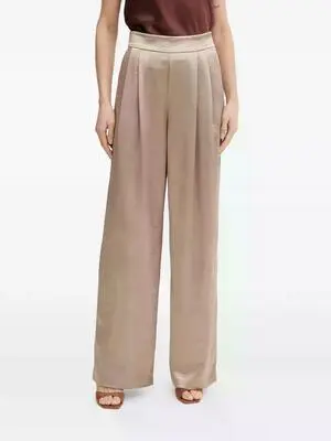 Guess Katie Pleated Satin Trousers - Neutrals