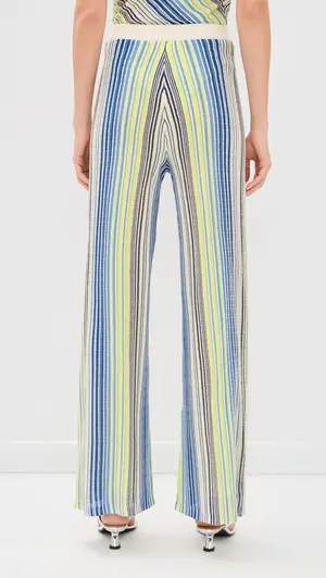 Line & Dot Kit Striped Knit Wide Leg Pants