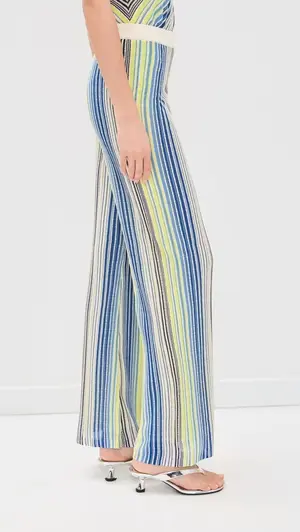 Line & Dot Kit Striped Knit Wide Leg Pants